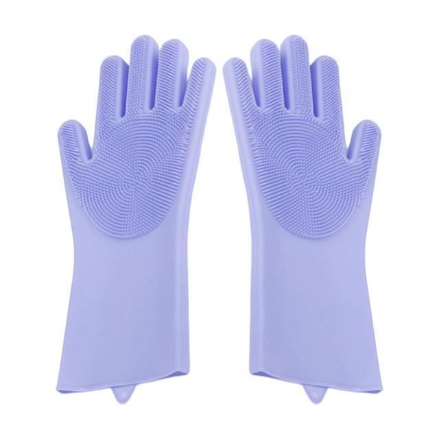 GANT DE VAISSELLE,Violet--Gants de lave vaisselle ultra doux, protection des mains, imperméables ...