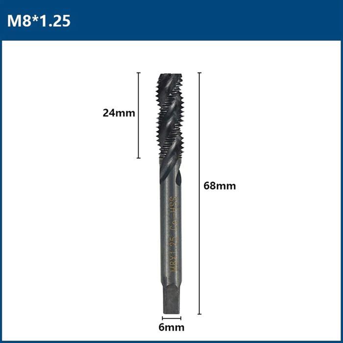 Taraud Filet M3 M4 M5 M6 M8 M10 Mtrique Spirale Machine Taraud Mtrique ...