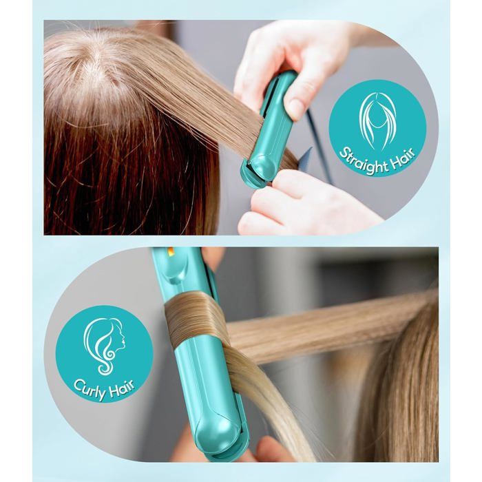 Mini fer plat céramique KAL Mini fer portable pour cheveux courts et ...