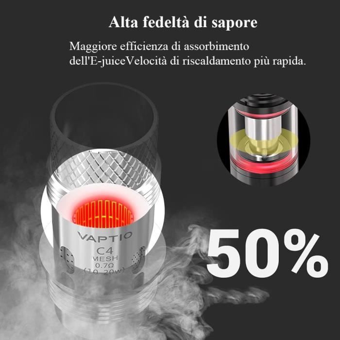 Vaptio Vape KIT Cigarette électronique MOD sans e Liquide sans Nicotine ...