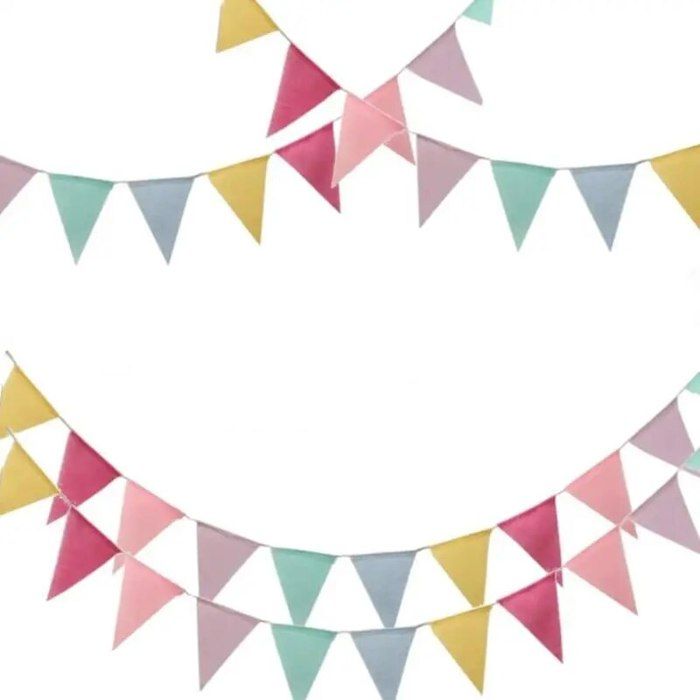 Drapeaux de banderoles en lin de toile de jute colorée vintage,fanion ...