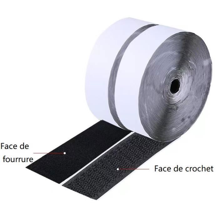 Lot de 2 velcro double face, 20mm*10M velcro autocollant,velcro adhésif ...