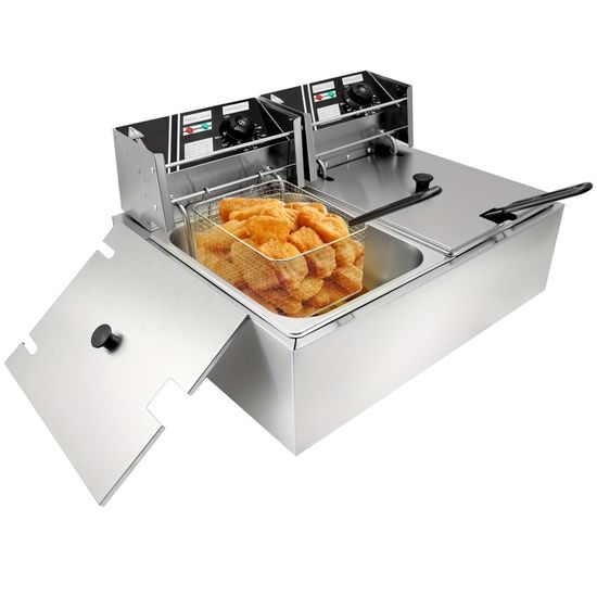 -Friteuse électrique commerciale 6L/12L, friteuses électriques de ...