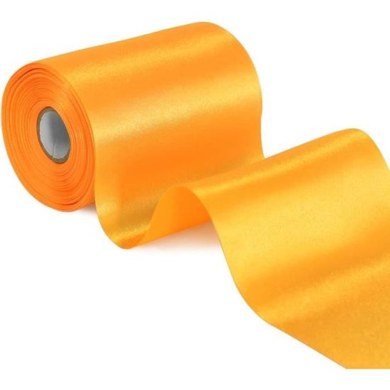 10cm x 23m Jaune Ruban de Satin, Solide Ruban Tissu Décoration pour ...