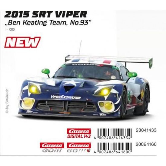 Carrera DIGITAL 143 41433 2015 SRT Viper 'Ben Keating Team, No.93 ...