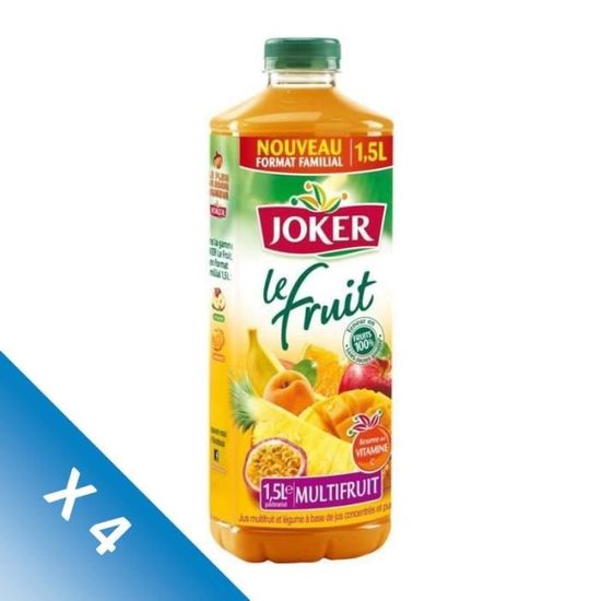 [LOT DE 4] Jus de fruits multifruits 1.5 l Joker - Cdiscount Au quotidien