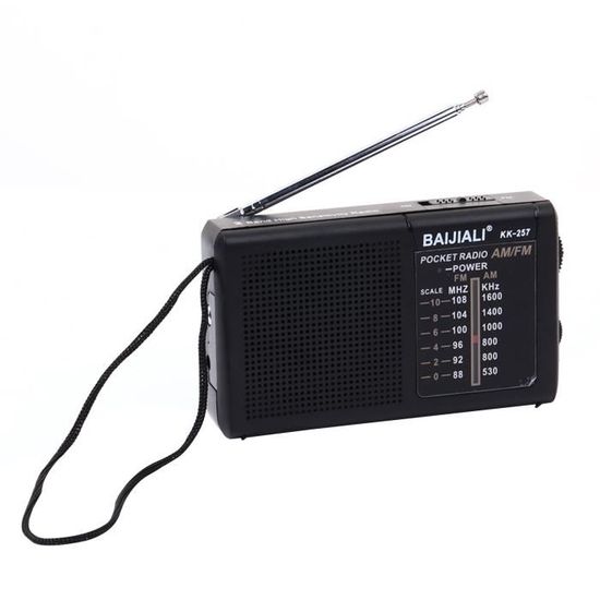 Mini Radio Portable avec Antenne Télescopique,AM,FM,HiFi,Lecteur de ...
