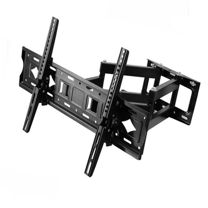 Support TV mural inclinable et pivotant à double bras pour écrans plats ...
