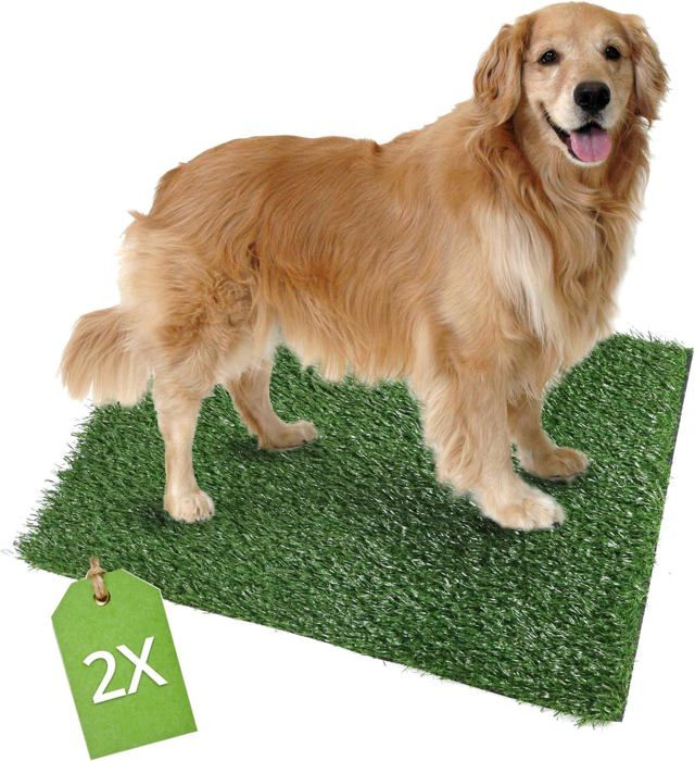 ® Lot de 2 Gazon Artificiel pour Toilette Chien, Tapis de Pipi de ...