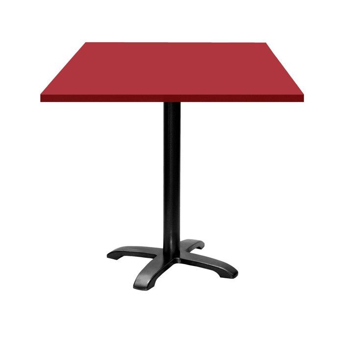 Table - Bazila - 70 x 70 cm - Rouge - Montage facile - Design ...