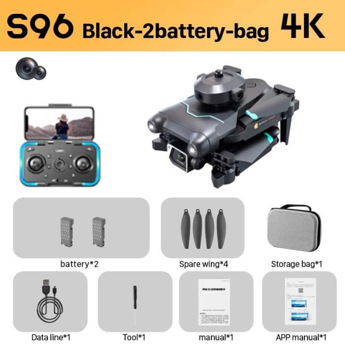 4K-Double C-2B-KXMG Mini importateur S96 avec caméra professionnelle 4K ...