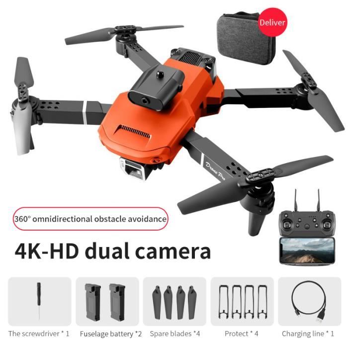 2 caméras 2 piles - Drone Pliable 4k Hd E100, Pour La Photographie ...