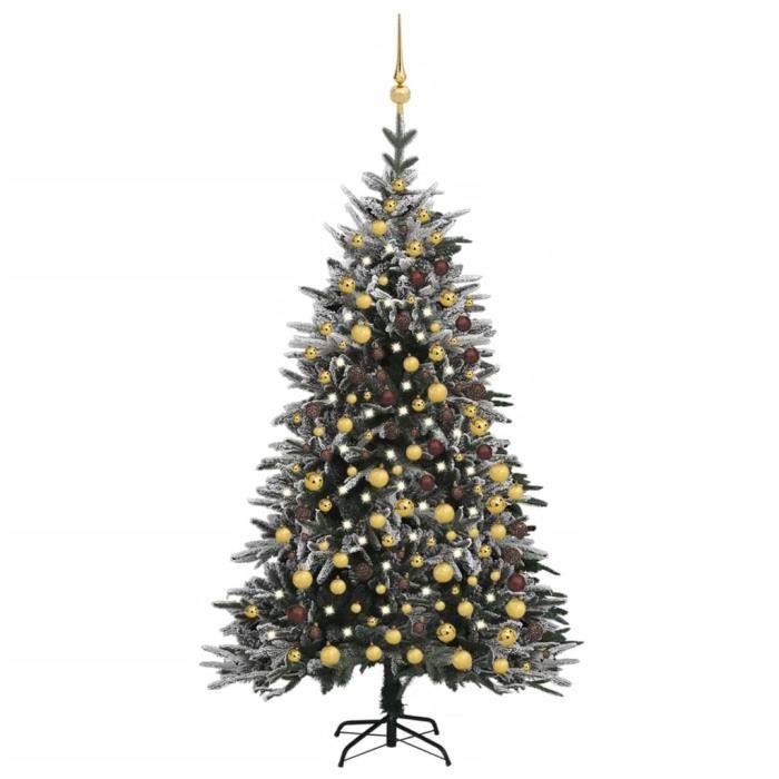(NOUVEAU) Sapin de Noël artificiel - Design Moderne - LED et flocons de ...