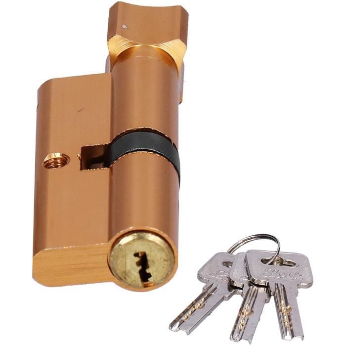 Cylindre de porte, cylindre de sécurité poli durable unique en alliage ...