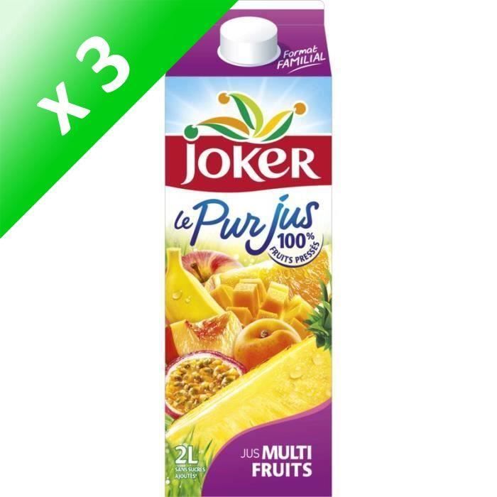 JOKER Pur Jus multifruits (Lot de 3x 2 L) - Cdiscount Au quotidien