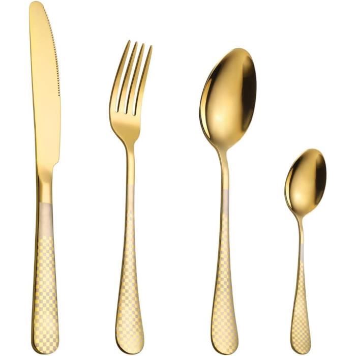 Couvert De Table 24 Pièces Pour 6 Personnes, Couverts De Table Acier ...