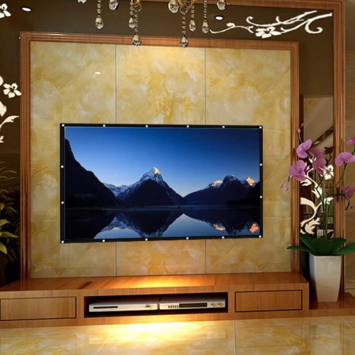 Cikonielf écran de projecteur HD 16: 9 100inch Portable PVC 3D ...