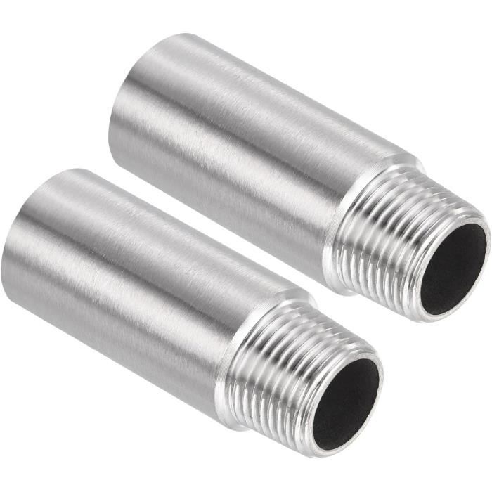 304 Inox Acier Douche Tête Extension Bras, 2 Paquet G3-8 Mâle À Femelle ...