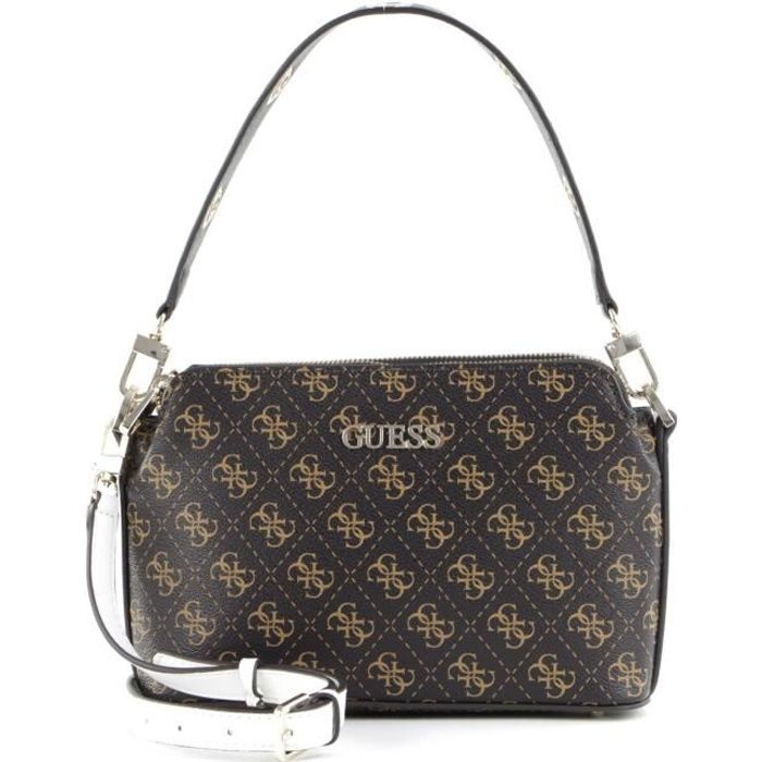 GUESS Washington Double Zip Crossbody Bag Brown Multi [134098] - sac à ...