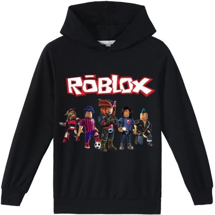 Sweat a Capuche Enfant ROBLOX Hoodie Automne Manche Longue Casual Pull Sweatshirt Unisex Noir Cdiscount Pret a Porter