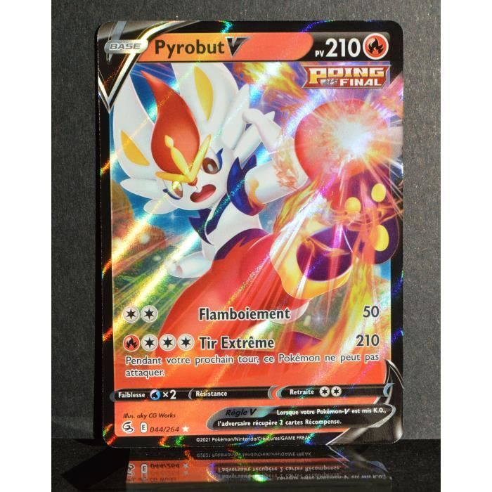 Carte Pokémon Pyrobut V 210 PV 044-264 EB08 - Poing de Fusion NEUF FR ...
