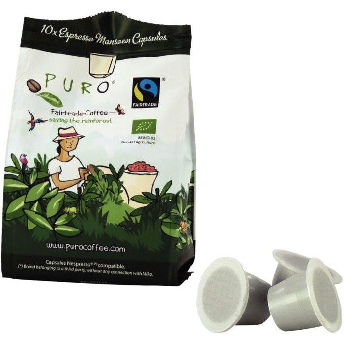 Sachet de 10 capsules de café PURO Monsoon pour NESPRESSO - Cdiscount ...