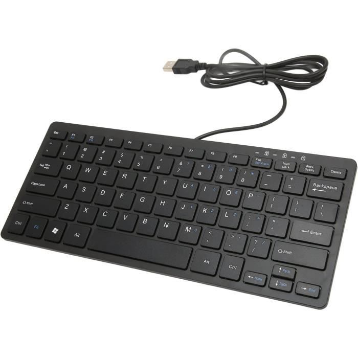 Mini Clavier Filaire Usb Ultra Fin, Clavier D'Ordinateur Compact 78 ...