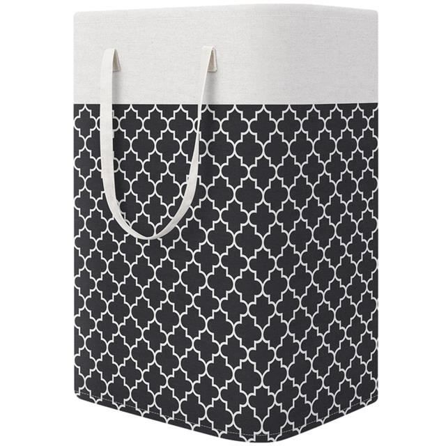 Panier à linge,Black--Mir à linge vertical pliable avec poignée, panier ...