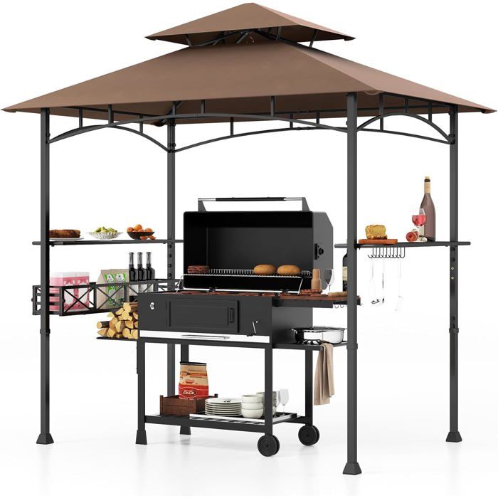 GIANTEX Tonnelle pour Barbecue d'Extérieur 242 x 153 cm, Gazebo pour ...