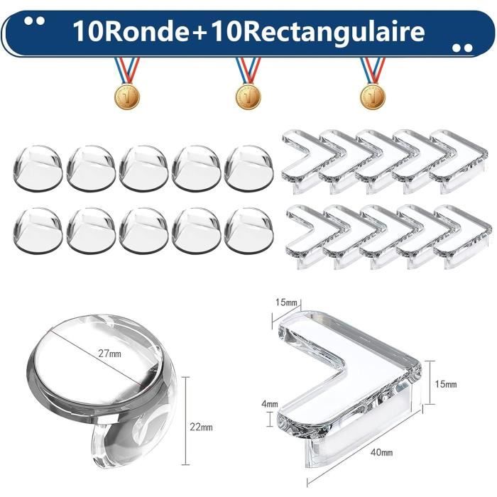 20 PCS Protections Coin de Table pour Bébé, Protecteur d'angle de ...