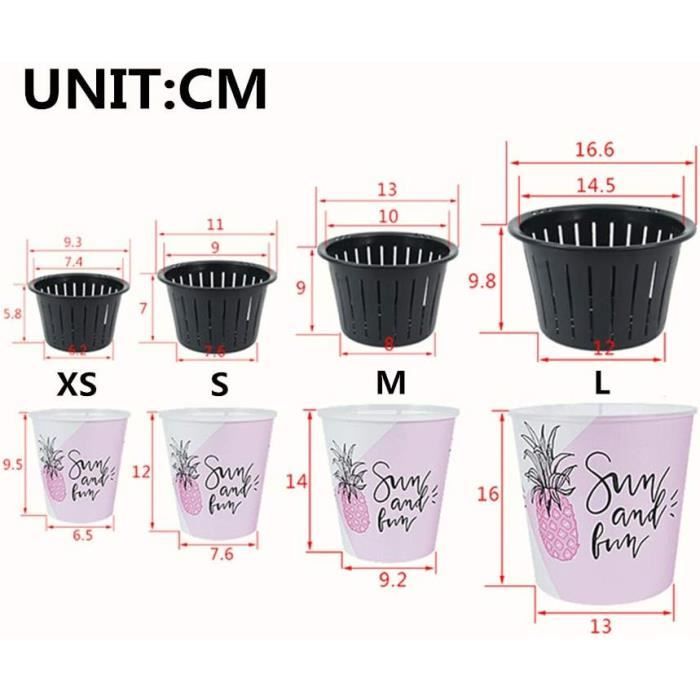 KAIKUN Cache Pot Plastique Pot De Fleur Exterieur Grande Taille ...