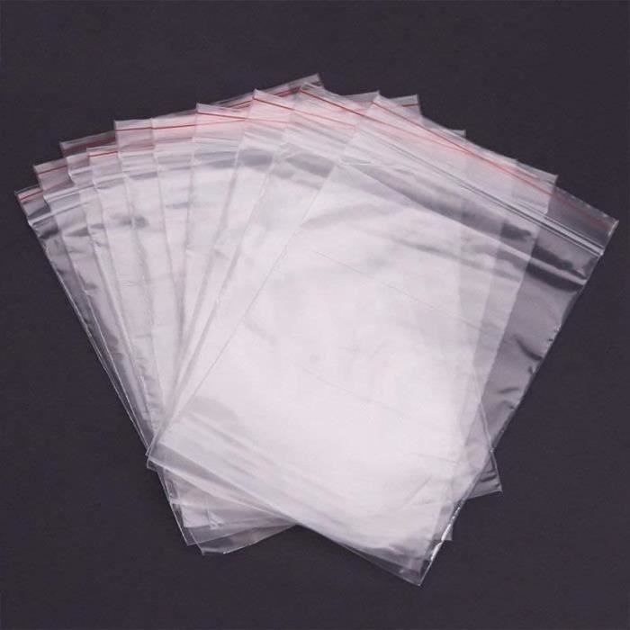 SAC PROTECTION - SACHET PLASTIQUE 300 pcs Sachets Zip Plastique ...