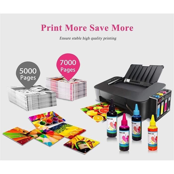 Kit De Recharge D'Encre 4 X 100 Ml Compatible Avec Canon Pgi-545 Pgi ...