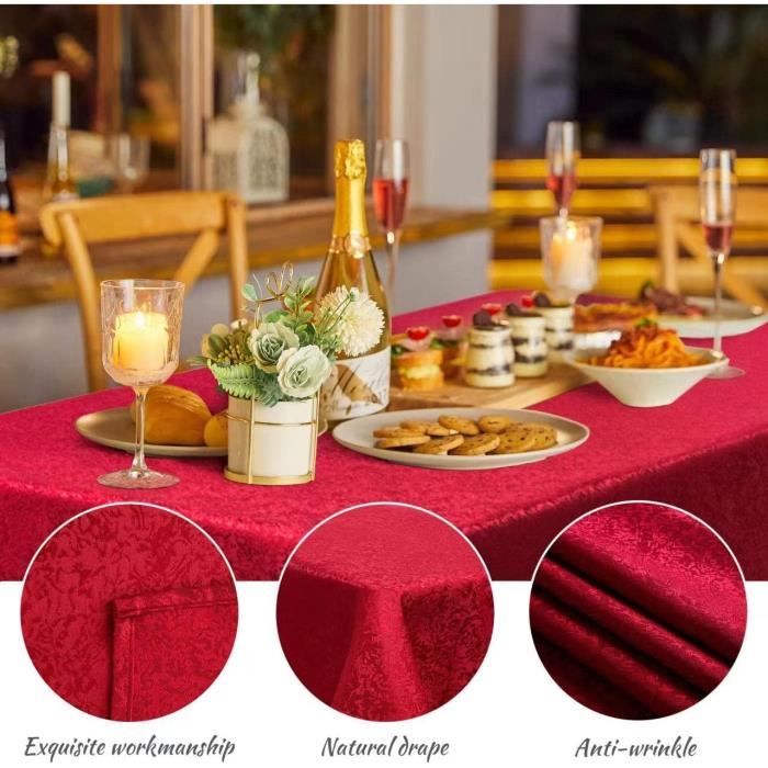 Nappe Rectangulaire Anti Tache, Imperméable Polyester Tablecloth, Nappe ...