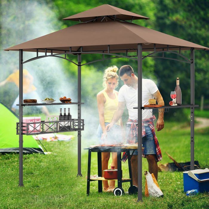 GIANTEX Tonnelle pour Barbecue d'Extérieur 242 x 153 cm, Gazebo pour ...