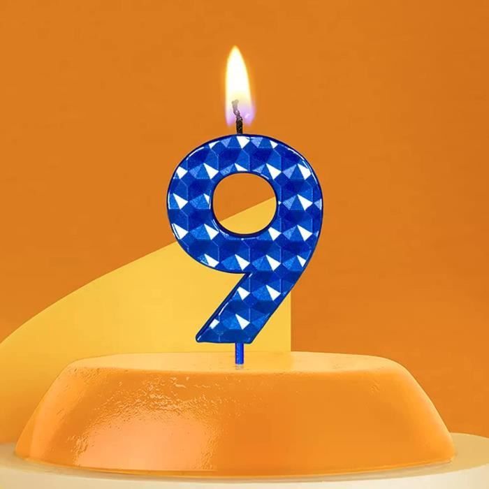 Bougie Anniversaire 19 Ans Chiffre Bleu Décoration Gâteau Bougies ...
