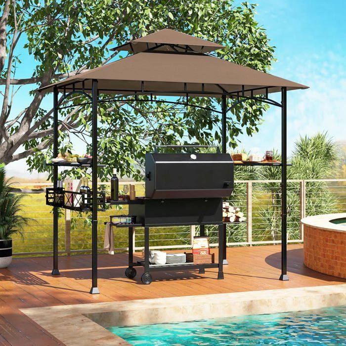 GIANTEX Tonnelle pour Barbecue d'Extérieur 242 x 153 cm, Gazebo pour ...