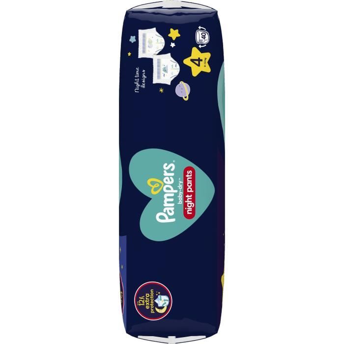 PAMPERS Baby-Dry Night Pants pour la nuit Taille 4 - 40 Couches ...