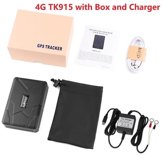 TKSTAR-Traqueur GPS de voiture 4G TK915,localisateur GPS,aimant 10000mAh,étanche IP65,inviolable ...