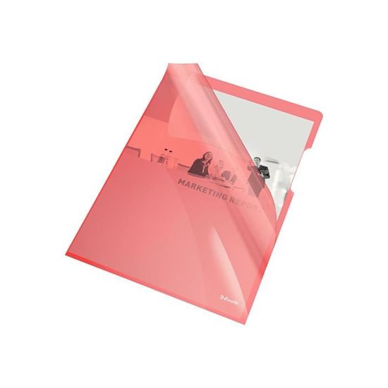 Esselte Pochette coin A4 rouge transparent - Cdiscount Beaux-Arts et ...