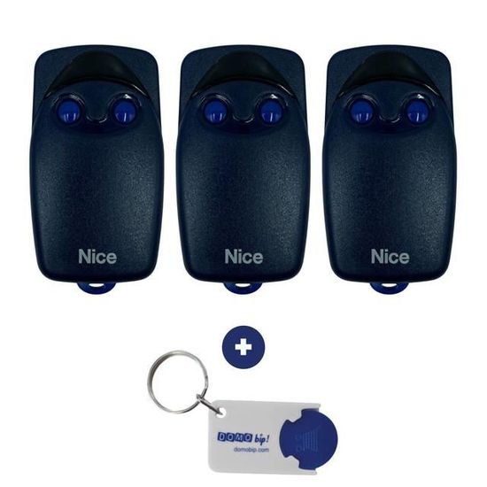 Lot de 3 télécommandes à switchs Nice FLO2 - 433.92 Mhz + 1 Porte-clés DOMOBIP - Cdiscount Bricolage