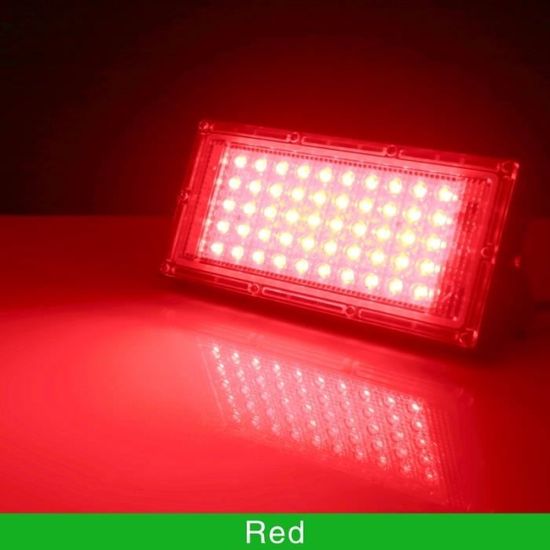 PROJECTEUR EXTERIEUR,Rouge-50W 220V--Lampe LED à large faisceau ...