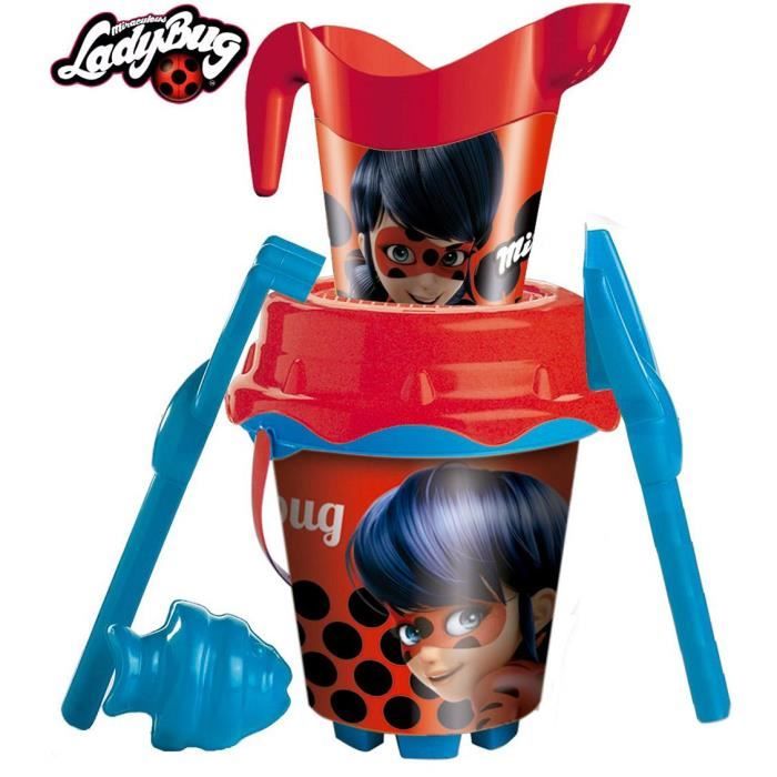 LadyBug Miraculous Set Plage seau 18 cm + arrosoir ALPEXE-369 ...