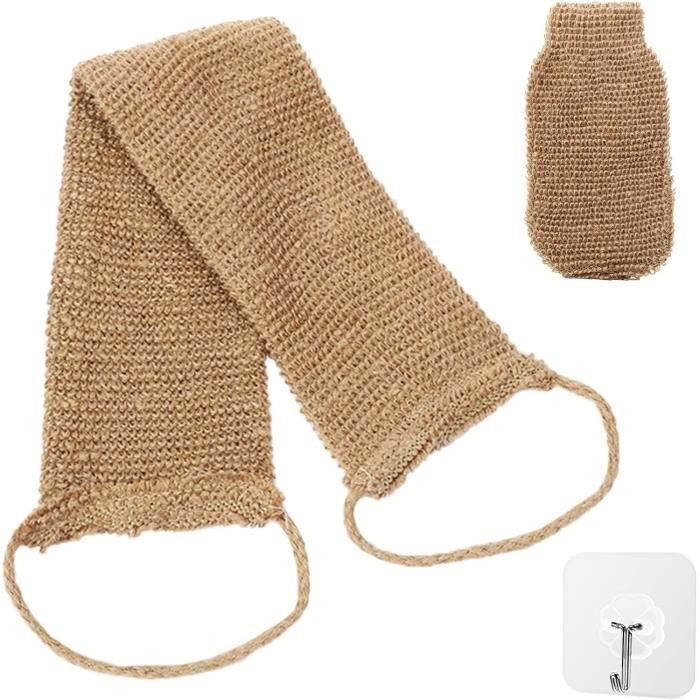 Gants de Crin Naturel avec Sangle Lave Dos en Chanvre - Accessoires le ...