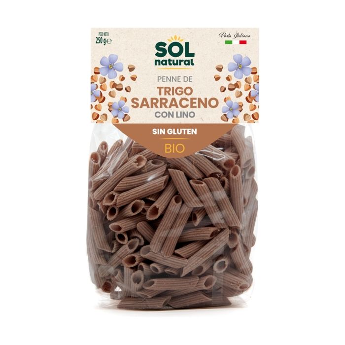 SOL NATURAL - Penne de pâtes au sarrasin bio sans gluten 250 g ...