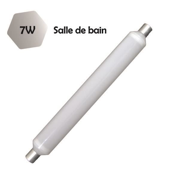 Tube LED linolite salle de bain S19 7W (Equiv. 50W) 560 LM blanc neutre ...