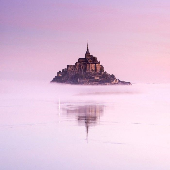 Tableau Mural Mont-saint-michel Rosé CEANOTHE - 90x90 cm - Classique ...