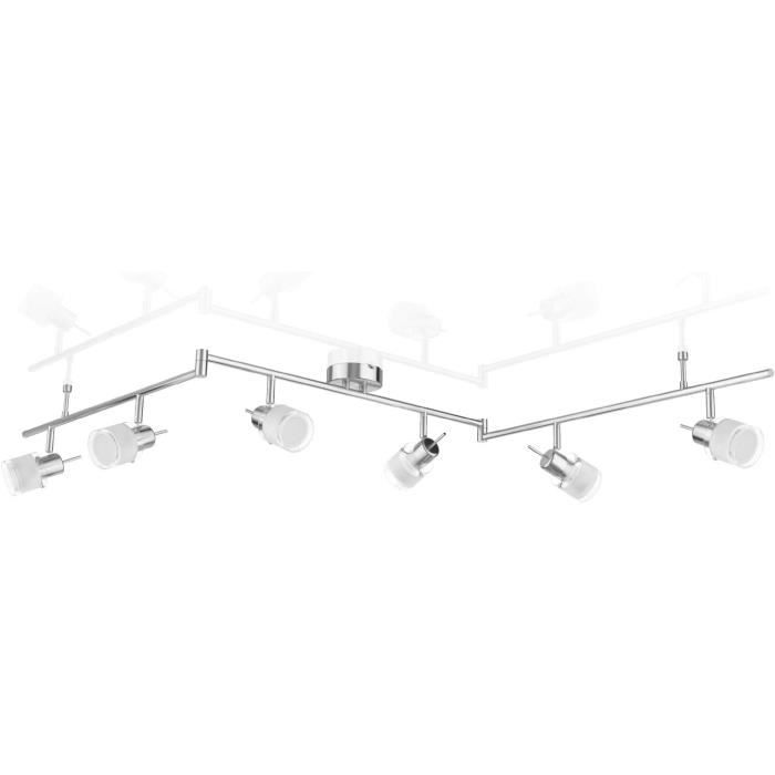 Plafonnier Miras, Six Flammes Incl. Ampoules Led Gu10, Blanc, 3 Niveaux De Gradation Sans ...