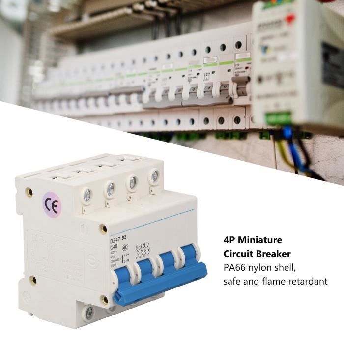 ETO--Cikonielf Disjoncteur 4P Montage sur rail DIN Commutateur de protection basse tension 400V ...