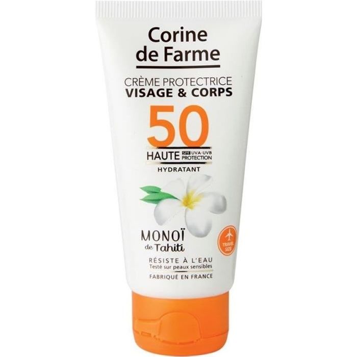 CORINE DE FARME Crème Protectrice Visage et Corps SPF50 Format Pocket ...